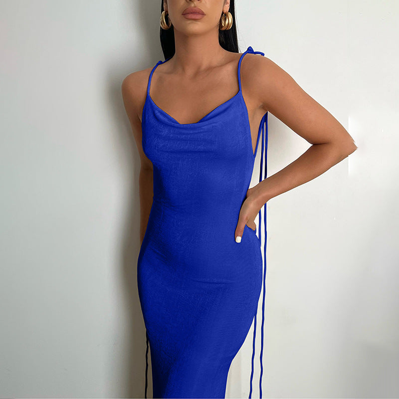 Sean Backless Fishtail Long Dress – Bella Chix Co